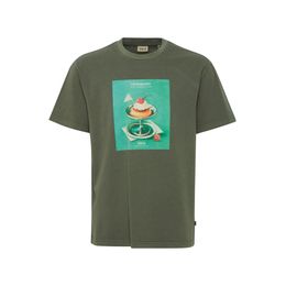 !Solid Shirt 'Nong' male size XL Turquoise / Dark green / Red / White