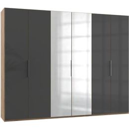 wimex Kleiderschrank &raquo;Level by fresh to go&laquo; mit Glas- und Spiegelt&uuml;ren grau B/H/T: 300cm x 236cm x 58cm, T&uuml;ren: 6 Stk.