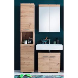 Welltime Badm&ouml;bel-Set &raquo;Avena&laquo; Set, 3 Stk. tlg. braun Holzwerkstoff, Kunststoff, Metall Einheitsgr&ouml;&szlig;e