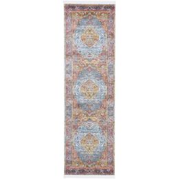 CarpetFine Teppich &raquo;Esha, auch als L&auml;ufer erh&auml;ltlich&laquo; rechteckig 8 mm H&ouml;he Vintage Orient Look, sch&ouml;ne Farben, mit Fransen, Wohnzimmer bunt 
