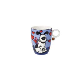 Goebel Tasse &raquo;Ed Heck - Love Dog&laquo; F&uuml;llmenge 0,4l bunt Fine China-Porzellan 11cm