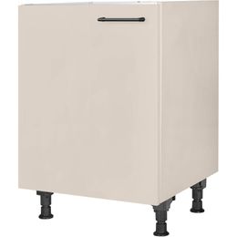 Nobilia Sp&uuml;lenschrank &raquo;"MIAMI", Ausrichtung w&auml;hlbar, vormontiert, in den Breiten&laquo; 45 und 60 cm, mit h&ouml;henverstellbaren Sockelf&uuml;&szlig;en Sand, B/H/T: 60cm x
