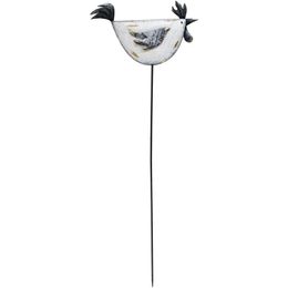 AM Design Dekofigur &raquo;Osterdeko "Huhn"&laquo; Gartenstecker aus Metall wei&szlig; Metall B/H/T: 3,2cm x 111,7cm x 111,7cm