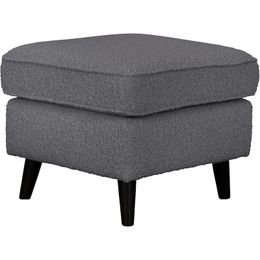 Home Affaire Polsterhocker &raquo;Polsterhocker CHISTELLE, auch in Boucl&eacute;&laquo; mit Wellenunterfederung, Ma&szlig;e: B/TH: 57/57/46 cm grau 100% Polyester B/H/T: 57cm 