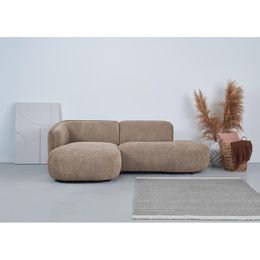 Home Affaire Ecksofa &raquo;OSTRUP Rundsofa, L-Form, Naturt&ouml;ne, Boucle oder Chenille&laquo; Breite 278 cm, organische Form mit sanften Rundungen grau 100% 