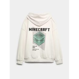 Marks & Spencer Marks & Spencer Sweatshirt 'Minecraft ' Jungen Gr&ouml;&szlig;e 116/122 ecru / hellgr&uuml;n / schwarz