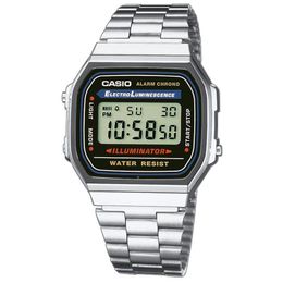 CASIO VINTAGE Damen CASIO VINTAGE Chronograph Quarzuhr, Armbanduhr,Damenuhr, Herrenuhr, Digitaluhr, Edelstahlarmband silber Einheitsgr&ouml;&szlig;e