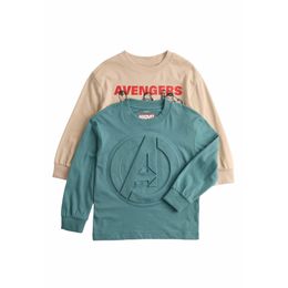 Marks & Spencer Marks & Spencer Shirt 'Marvel ' boy size 106/110 Beige / Petrol / Red