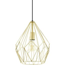 Eglo Pendelleuchte &raquo;CARLTON&laquo; E27 Vintage Pendellampe, 1 flammig, Drahtgeflecht, Industrial, 110x31cm gold 1, &Oslash; 31cm