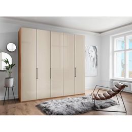 Wiemann Faltt&uuml;renschrank &raquo;Monaco&laquo; mit Glasfront sowie hochwertige Beschl&auml;ge braun Floatglas, Holzwerkstoff B/H/T: 246,3cm x 236cm x 58cm, T&uuml;ren: 5 Stk