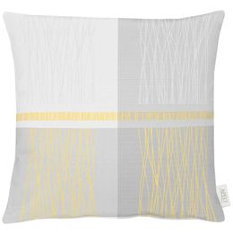 Apelt Dekokissen &raquo;COMO&laquo; Kissenh&uuml;lle mit F&uuml;llung, 1 St&uuml;ck grau Polyester B/L: 48cm x 48cm, 1 Stk.