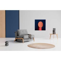 INNOVATION LIVING Sessel &raquo;CUBED Schlafsessel, F&uuml;&szlig;e Eiche, Breite 98cm, hoher Sitzkomfort&laquo; grau Struktur grob, Eiche Beine, Schlaffunktion, B/H/T: 98cm