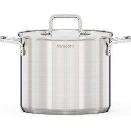 Hanseatic Suppentopf &raquo;DAILY, mit Antihaftbeschichtung&laquo; 1 tlg. Edelstahl 18/10 silber &Oslash; 22cm + H&ouml;he 18cm