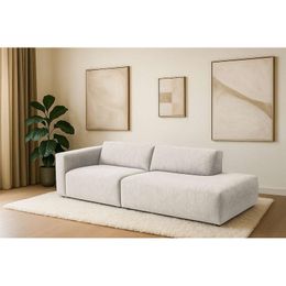 Home Affaire 2-Sitzer &raquo;Noord mit Kedernaht, Breite 227 cm&laquo; Cord, Struktur, Webstoff, mit Wellenunterfederung, Massivholzrahmen beige 100% Polyester B/