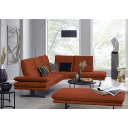 W.Schillig Ecksofa &raquo;broadway, Designsofa, toller Sitzkomfort, zeitlos, elegant, L-Form&laquo; Sitztiefenverstellung, Kopfteil- & Seitenteilverstellung, 