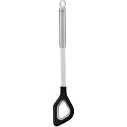 R&ouml;sle R&Ouml;SLE Kochl&ouml;ffel R&uuml;hrl&ouml;ffel mit Aufh&auml;nge&ouml;se, Edelstahl 18/10, sp&uuml;lmaschinengeeignet schwarz Edelstahl 18/10, Silikon L: 32,5cm