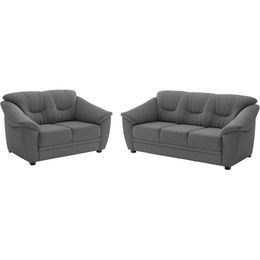 Sit & More sit&more Polstergarnitur &raquo;Savona&laquo; 2 tlg. Set: 2- & 3er-Sofa, mit Federkern grau B/H/T: 90cm x 90cm, Easy care