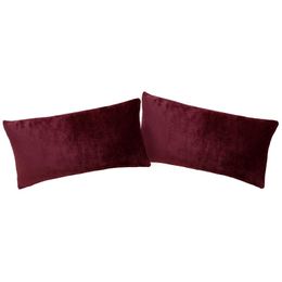 OTTO home Kissenbezug &raquo;Desner3&laquo; Kissenh&uuml;lle mit Rei&szlig;verschluss, Cashmere-Touch, kuschelig & weich rot Microfaser, Obermaterial: 100% Polyester B/L: 