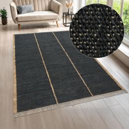 LeGer Home by Lena Gercke Teppich &raquo;Lenia, handgewebt, Jute&laquo; rechteckig 10 mm H&ouml;he mit Fransen, Teppich, Wohnzimmer, Schlafzimmer, Esszimmer Jute B : 