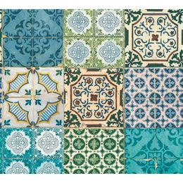 Livingwalls living walls Vliestapete &raquo;Authentic Walls&laquo; Motiv gemustert matt mehrfarbig ornamental glatt Moderne Tapete Kinder Metallic Tapeten Wohnzimmer Flur 