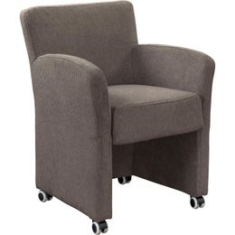 exxpo - sofa fashion Sessel &raquo;Intenso, Loungesessel, modern&laquo; hohe Bodenfreiheit, frei im Raum stellbar, hoher Sitzkomfort braun Zusammensetzung: PES 95