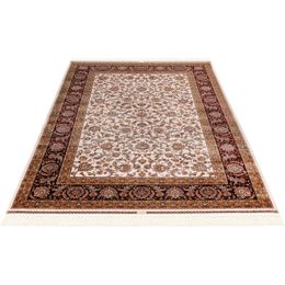 Obsession Teppich &raquo;My Babylon of 300&laquo; rechteckig 8 mm H&ouml;he Kurzflor, Orient-Optik, mit Fransen, besonders hohe Knotendichte beige Viskose B : 200cm 1 Stk., 8mm,