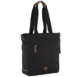 Camel Active Damen Camel Active Shopper &raquo;Aurum&laquo; aus recyceltem Polyester in Nylonstruktur, leicht & mit feinen Details schwarz B/H/T: 39cm x 34cm x 