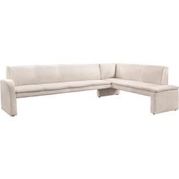 exxpo - sofa fashion Eckbank &raquo;Cortado, elegant und modern mit hohem Sitzkomfort&laquo; hohe Bodenfreiheit, sch&ouml;ne Detailverarbeitung beige Webstoff fein (