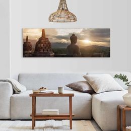 Reinders Wandbild &raquo;Borobudur&laquo; braun MDF B/H/T: 52cm x 156cm x 3cm