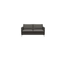 FLEXLUX 2-Sitzer &raquo;Fiore, super Sitzkomfort durch Kaltschaum im Sitz&laquo; schmale Armlehnen, F&uuml;&szlig;e Alu grau 100% Echteder B/H/T: 149cm x 85cm x 92cm, 