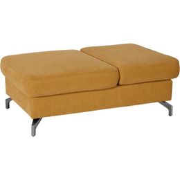 Sit & More sit&more Hocker &raquo;Percy&laquo; Fu&szlig;h&ouml;he 12 cm, mit Klappfunktion, wahlweise in 2 Fu&szlig;farben gelb B/H/T: 114cm x 43cm x 71cm, Luxus-Microfaser Paris,mit 