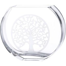 Casablanca by Gilde Tischvase &raquo;Lebensbaum&laquo; Vase aus Glas transparent Glas B/H/T: 27cm x 23cm x 8,5cm