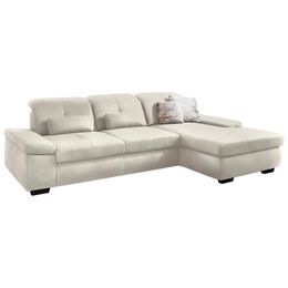 Die PlanBar Ecksofa &raquo;MP-IN16012 L-Form, mit Kaltschum-Polsterung&laquo; inkl. Sitztiefenverstellung, wahlweise mit weiteren Funktionen beige 85% Polyester;