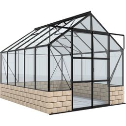 Vitavia Gew&auml;chshaus &raquo;Cassandra 8300&laquo; Alu-Profile, 3 mm Sicherheitsglas schwarz B/H/T: 257cm x 248,9cm x 323,1cm