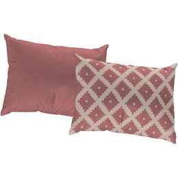 Adam Dekokissen &raquo;Maroccan Shiraz Light&laquo; mit Karomuster, Wendekissenh&uuml;lle ohne F&uuml;llung, 1 St&uuml;ck rot Baumwolle B/L: 60cm x 40cm, 1 Stk.