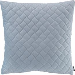 HOCK Dekokissen &raquo;Soft Nobile&laquo; mit gesteppten Mustern, Kissenh&uuml;lle mit F&uuml;llung, 1 St&uuml;ck blau Polyester B/L: 50cm x 50cm, 1 Stk.