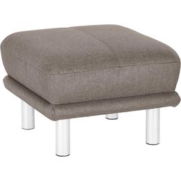 Trendmanufaktur Hocker &raquo;Cecilia II, modern und elegant, B/T 66/66cm&laquo; braun Struktur fein (100% Polyester);Microfaser Vintage (100% Polyester);Struktur