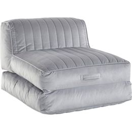 Home Affaire Relaxsessel &raquo;Polly&laquo; Loungesessel mit Schlaffunktion, perfekt als G&auml;stebett, Daybed grau Samtvelours, B/H/T: 83cm x 80cm