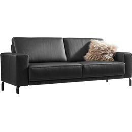 Home Affaire 2-Sitzer &raquo;Apiro, 2-Sitzer &ndash; Premium-Komfort f&uuml;r dein Zuhause&laquo; auch mit motorischem Sitzvorzug, Dickleder, Federkern schwarz B/H/T: 158cm 