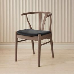 Stuhl &raquo;Freja, Massivholz Stuhl mit gepolstertem Sitz &ndash; komfortabel & robust&laquo; () Massivholz, gepolsterte Sitzfl&auml;che, versch. Farbvarianten braun Leder,