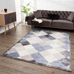 Sanat Teppich &raquo;Evra 7009, auch als L&auml;ufer erh&auml;ltlich&laquo; rechteckig 22 mm H&ouml;he Wohnzimmer, Kurzflor, modern, Hoch Tief Struktur grau Kunstfaser B : 200cm 1 Stk
