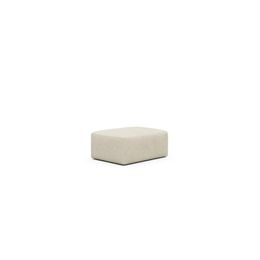 Pouf &raquo;Rund Hocker, Fussablage&laquo; perfekte Erg&auml;nzung zum Sofa RUND, Nordic Swan Ecolabel wei&szlig; B/H/T: 73cm x 40cm x 96cm, Polyester