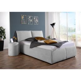 Maintal Polsterbett &raquo;Wiesenbach, mit Cord-Bezug&laquo; wahlweise in H&auml;rtegrad H2, H3 oder H4 grau Liegefl&auml;che L&auml;nge B: 200cm x 140cm, Cord, H&ouml;he Bett: 104cm H&ouml;he 