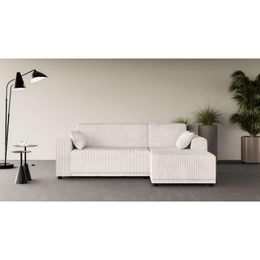 Home Affaire Ecksofa &raquo;TAMMO&laquo; L-Form beige 100% Polyester B/H/T: 233cm x 80cm x 162cm, Cord, Recamiere rechts