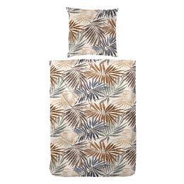 Primera Bettw&auml;sche &raquo;Mako-Satin Bettw&auml;sche Boho&laquo; 2 Stk. im nat&uuml;rlichen Boho Style blau Mako-Satin, Obermaterial: 100% Baumwolle B/L: 135cm x 200cm, 1 Stk., 1 