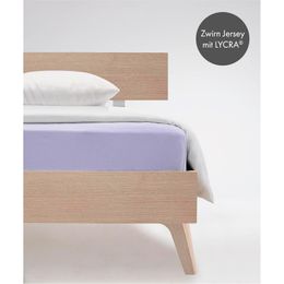 Fleuresse Spannbettlaken &raquo;Comfort&laquo; langlebig & b&uuml;gelfrei,Perfekte Passform durch POWER-STRETCH lila Jersey-Elasthan, Obermaterial: 96% Baumwolle, 4% 