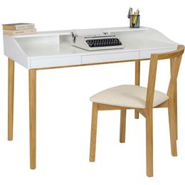 WOODMAN Schreibtisch &raquo;Lene&laquo; im skandinavian Design, FSC -zertifiziert wei&szlig; B/H/T: 120cm x 84cm x 60cm