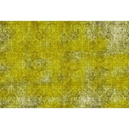Livingwalls living walls Fototapete &raquo;Walls by Patel Old Damask 1&laquo; glatt Vlies, Wand, Schr&auml;ge gelb Vlies B/L: 4m x 2,7m