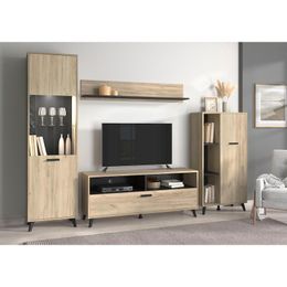 OTTO home Wohnwand &raquo;Umbria&laquo; Set, 4 Stk. tlg. schwarz Einheitsgr&ouml;&szlig;e