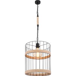 Globo LIGHTING H&auml;ngeleuchte &raquo;HALIA&laquo; E27 1 Stk. H&auml;ngeleuchte f&uuml;r Esszimmer schwarz mit Kette 1, &Oslash; 35cm H: 145cm, 1 Stk.